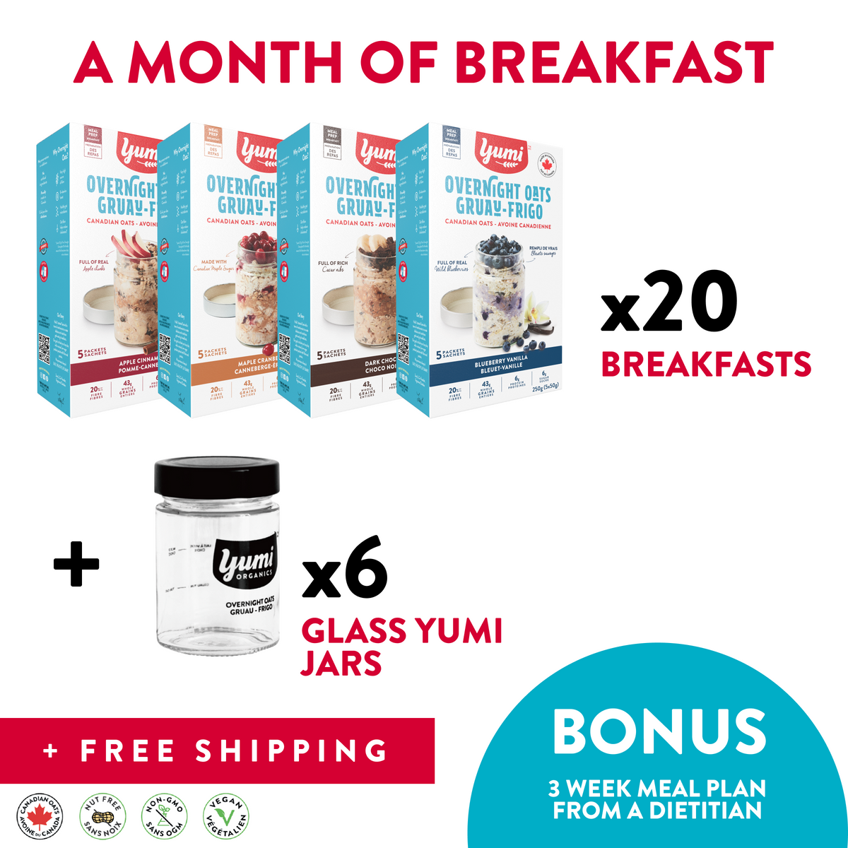 YUMi Organics Overnight Oats Starter Kit - YUMi ORGANICS